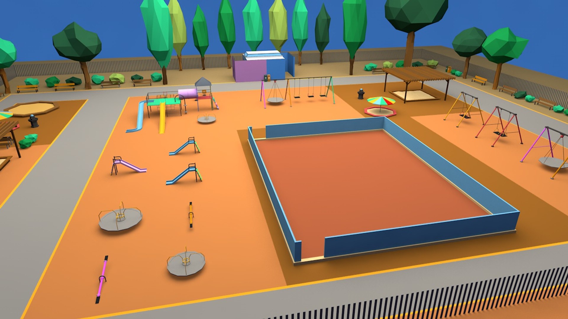 games playground playing 3d model