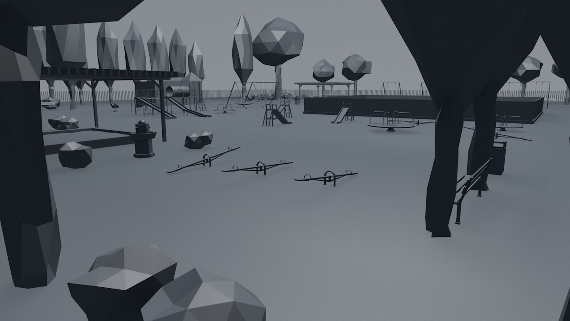 games playground playing 3d model