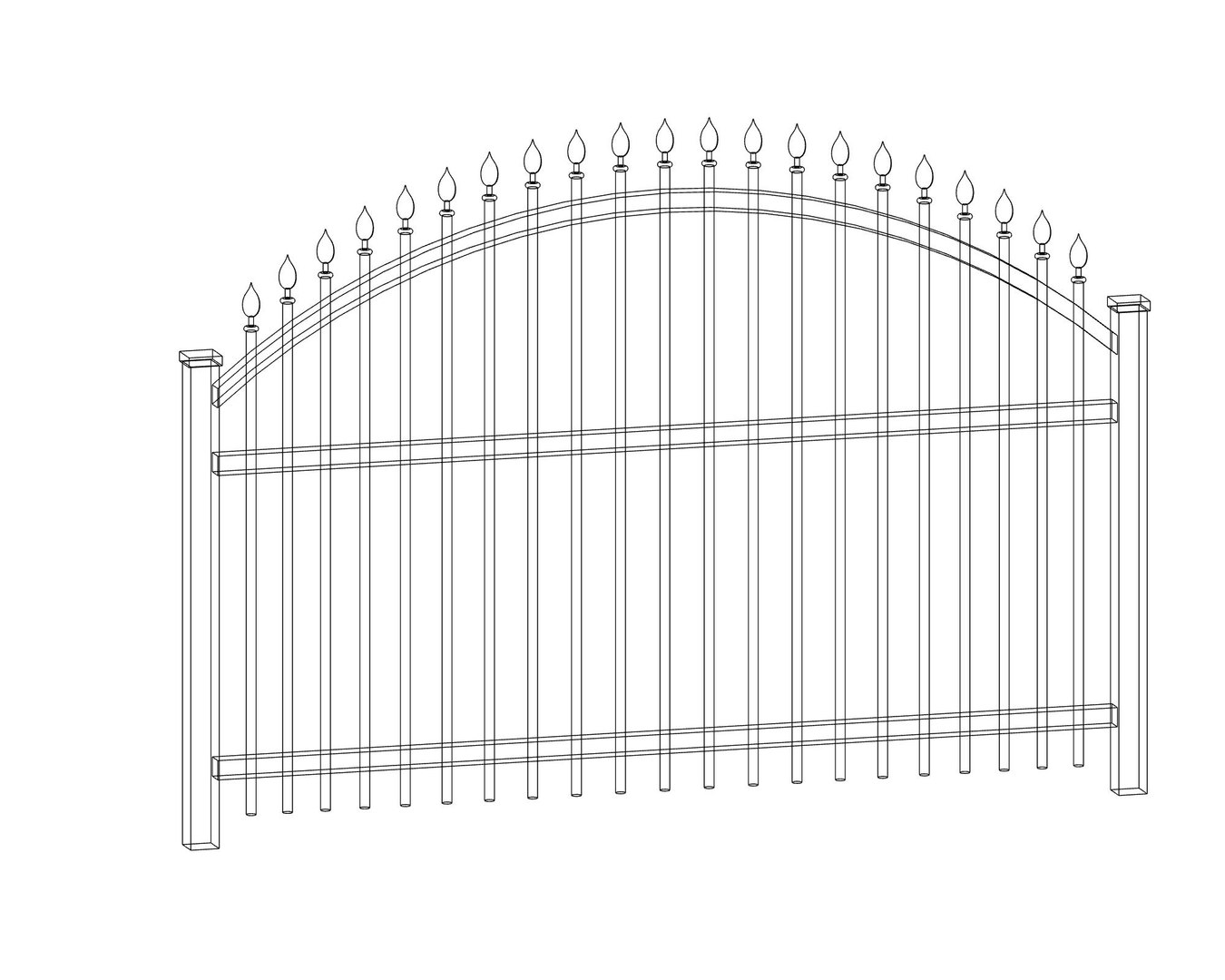 Fence Arc Metal 3D Model - TurboSquid 1991534