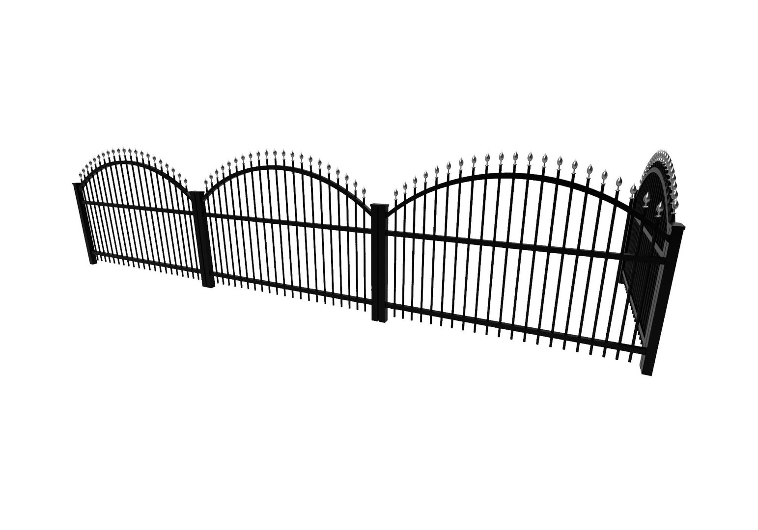 Fence Arc Metal 3D Model - TurboSquid 1991534