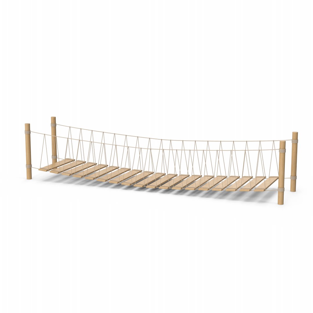 3D Wooden Rope Bridge - TurboSquid 2245732