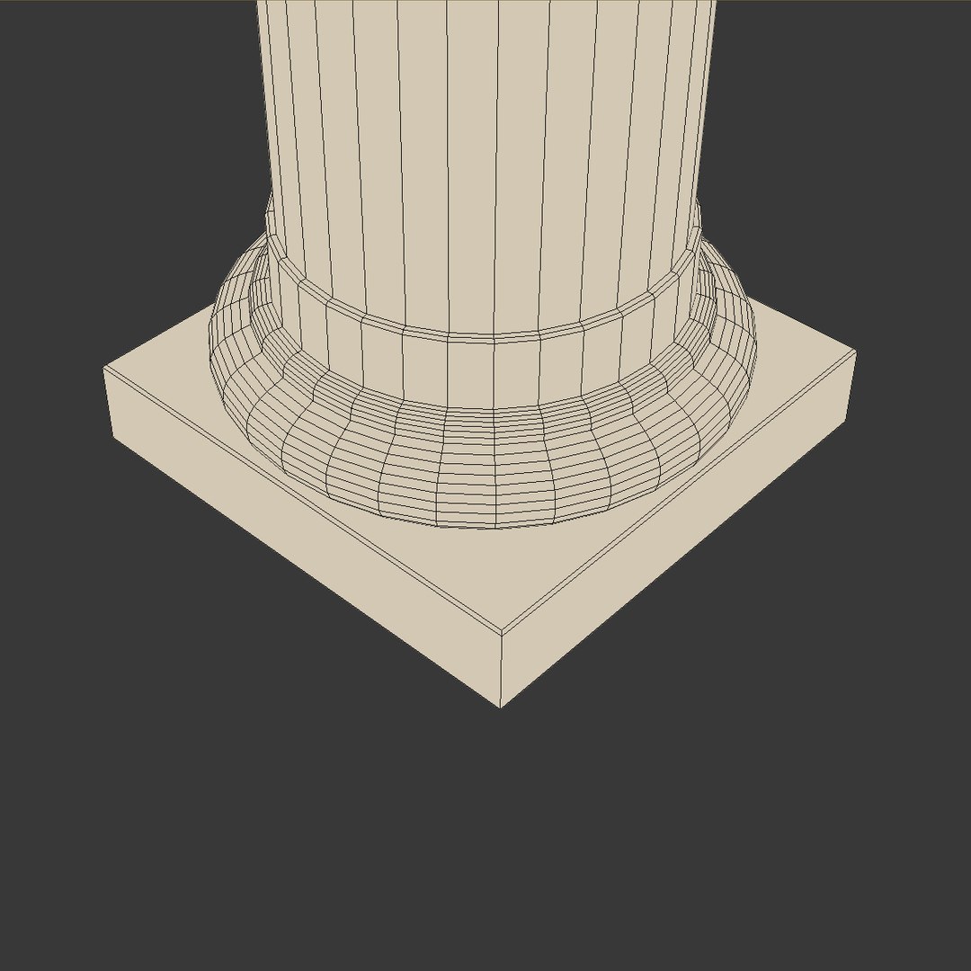 3d Tuscan Column Model