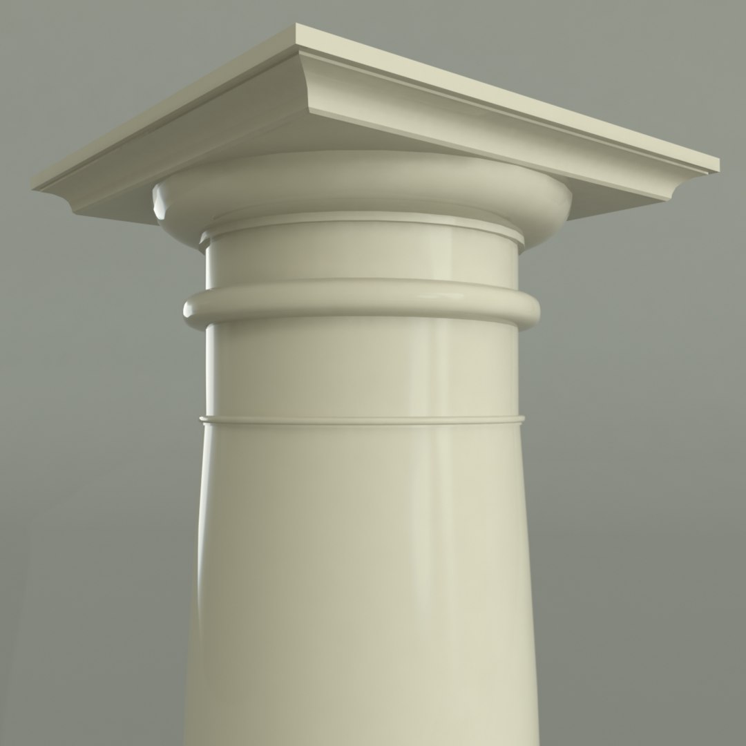 3d Tuscan Column Model