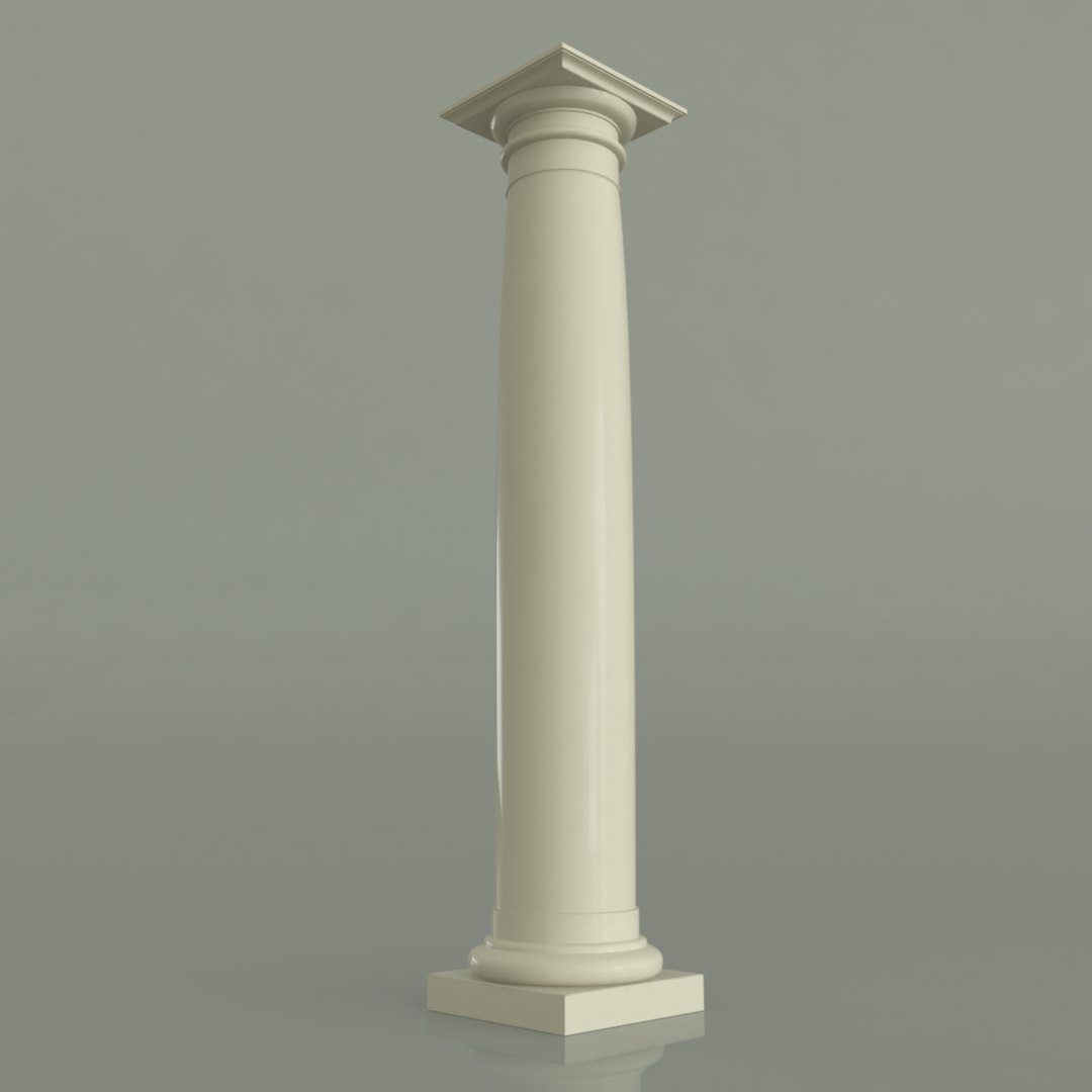 3d Tuscan Column Model