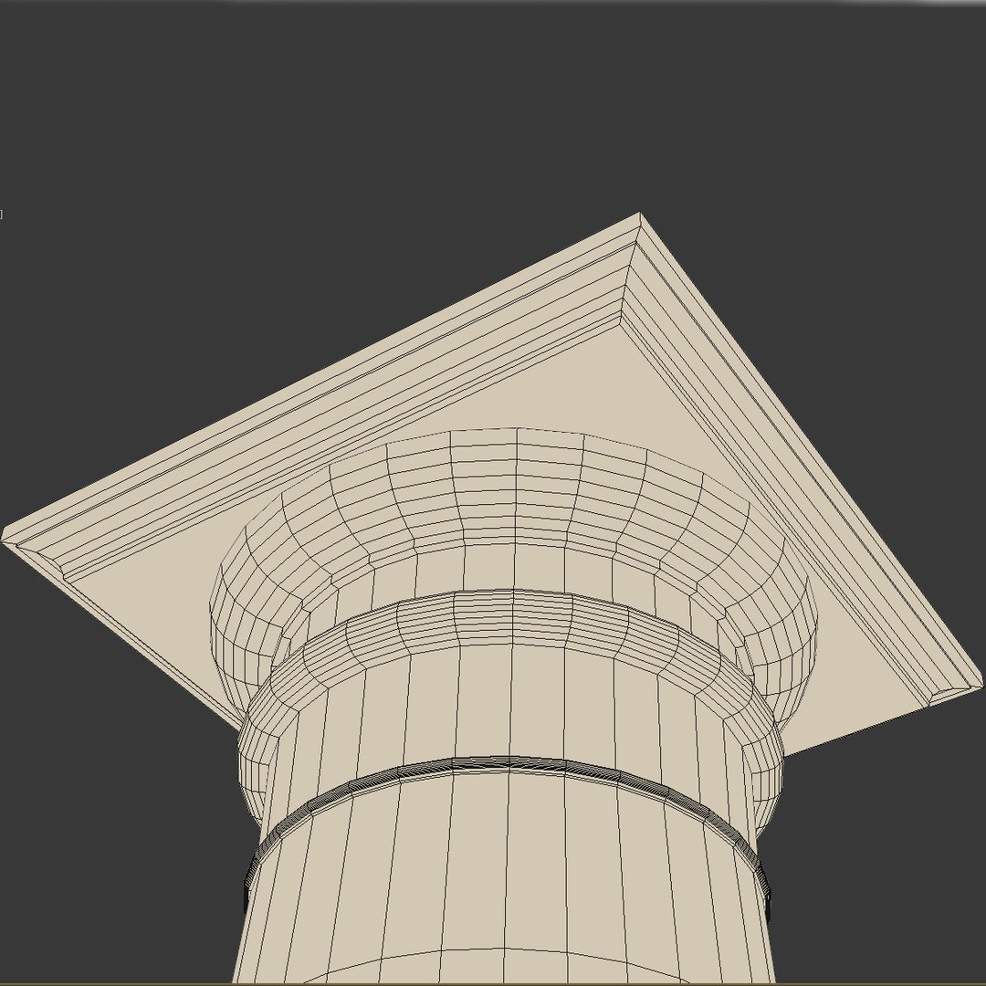 3d Tuscan Column Model