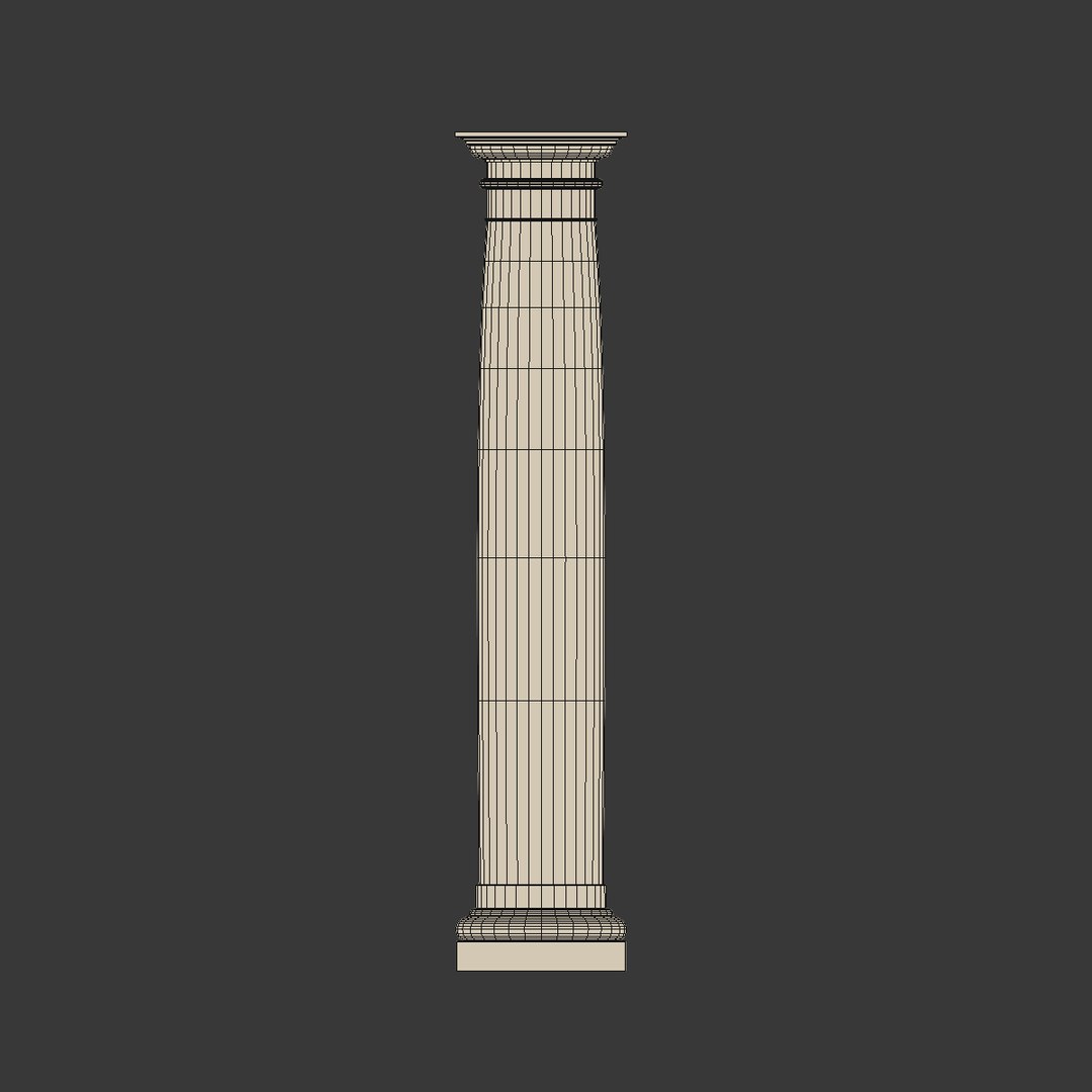 3d Tuscan Column Model