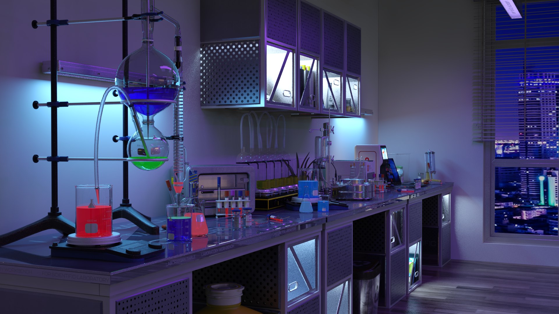 Laboratory Modern Night 3D - TurboSquid 1747202