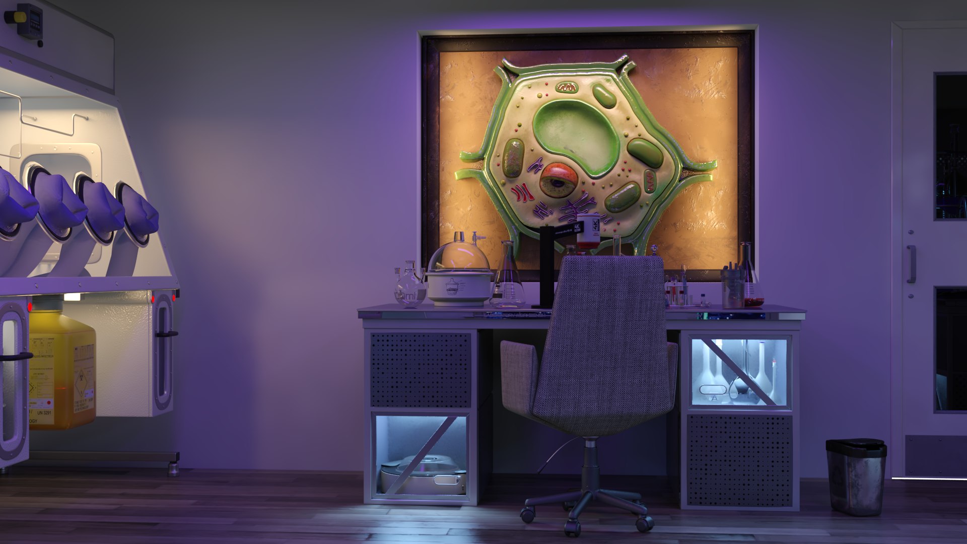 Laboratory Modern Night 3D - TurboSquid 1747202