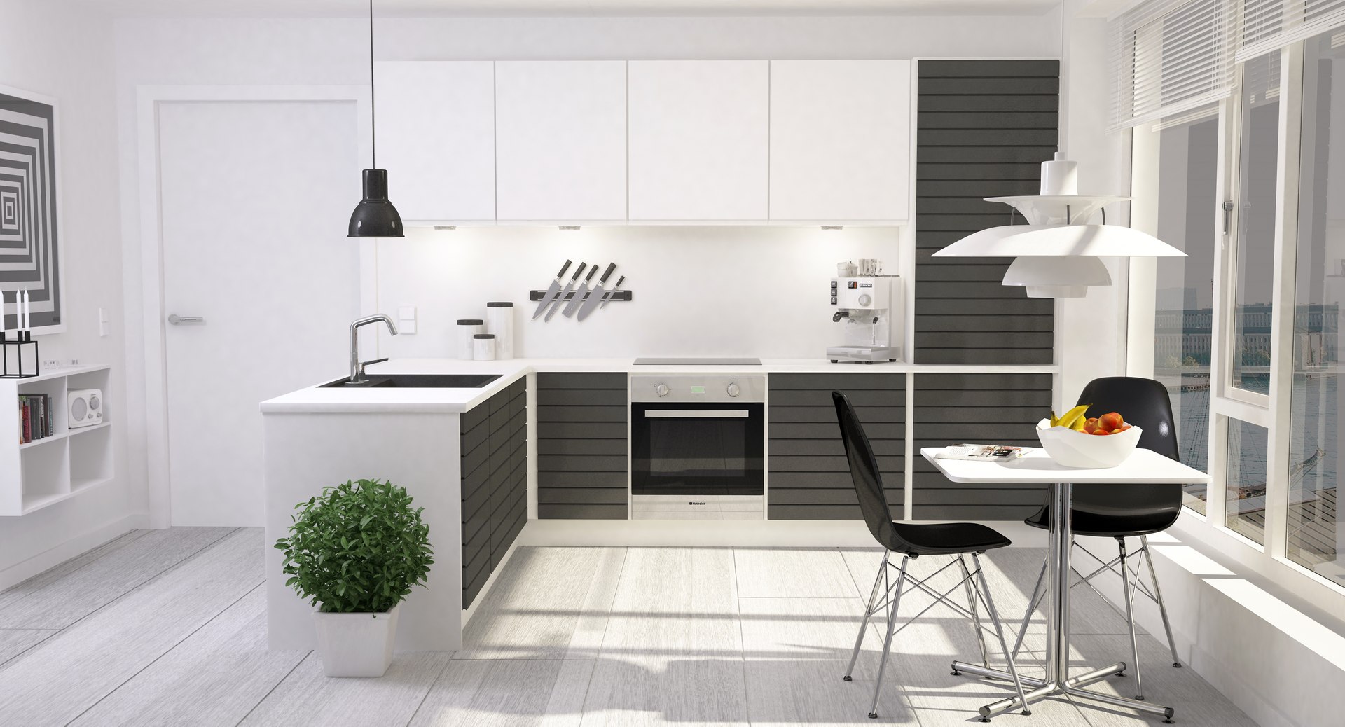 Modern Kitchen Interior 001 3d Dxf
