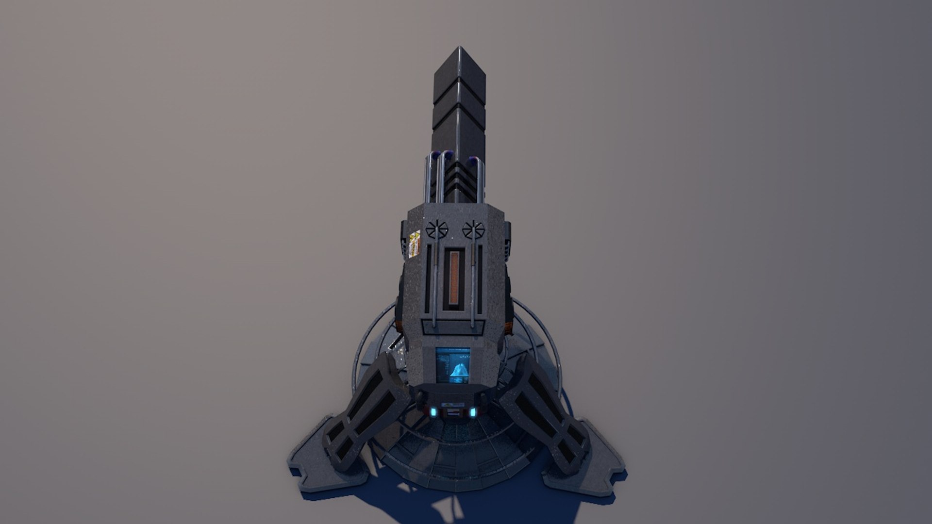 Sci-fi Turret Gun 3D - TurboSquid 1444901