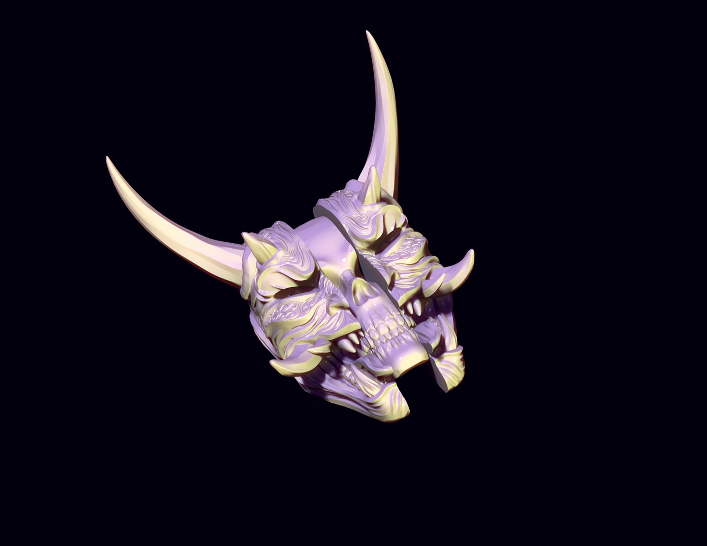 Samurai Hannya Mask Model - TurboSquid 2002038