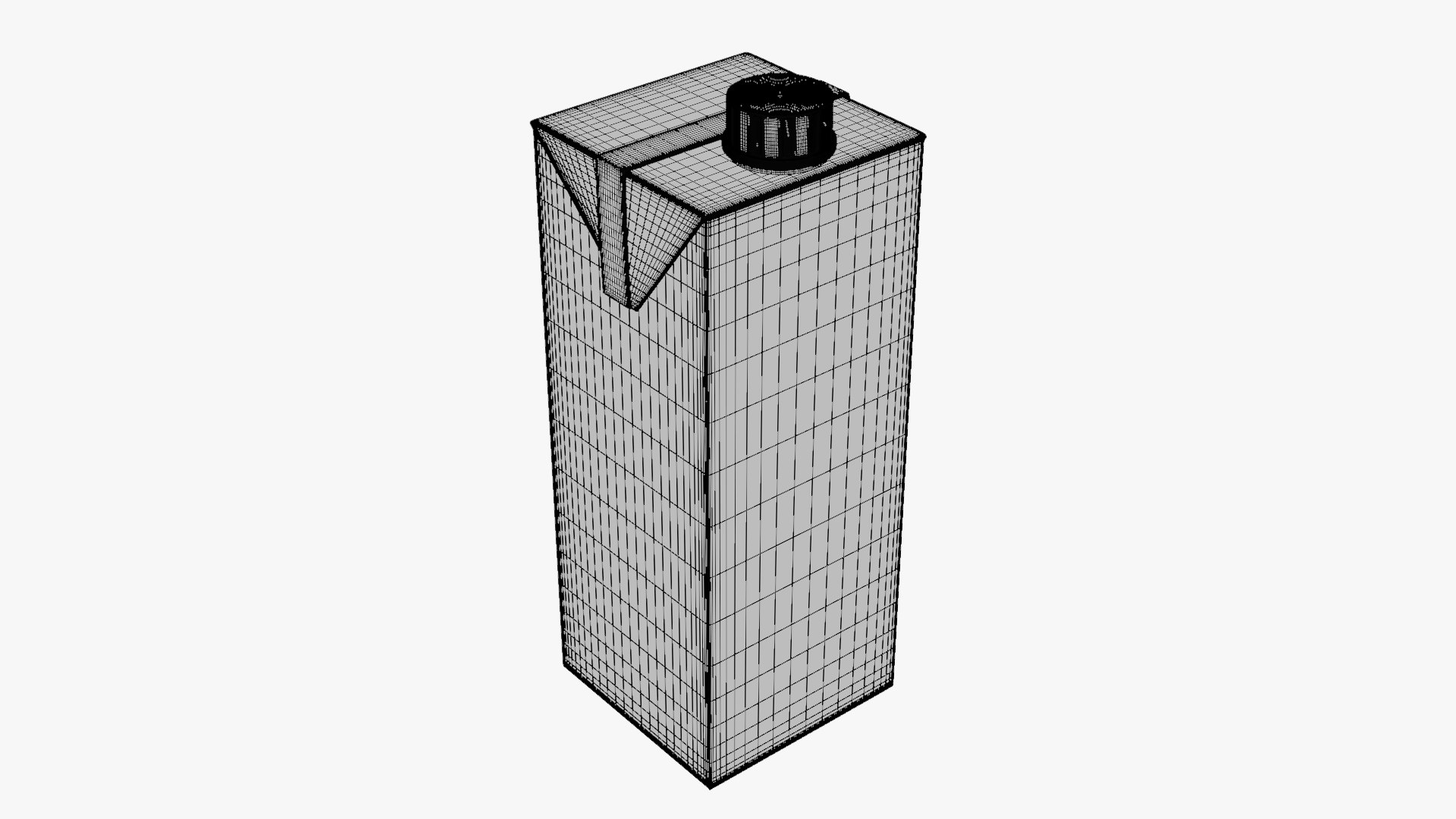 3D Model Basic Juice Box - Geometry Only No Textures No Materials ...