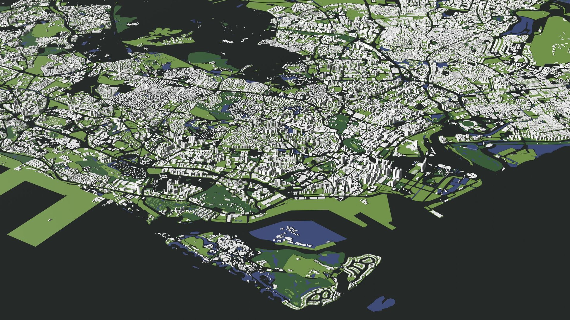 Singapore - City And Mass Buildings 3D Model - TurboSquid 2203800