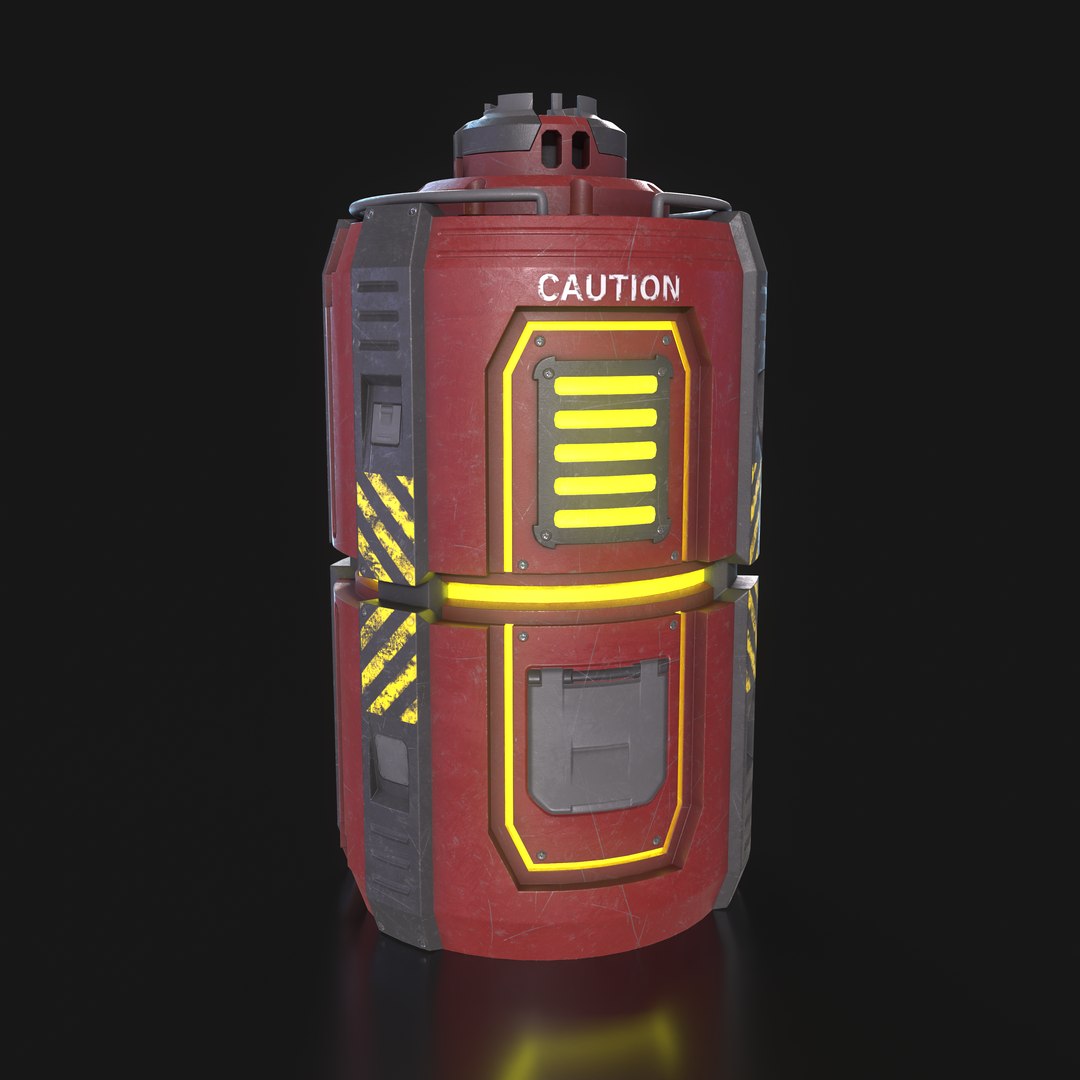 3D Sci-fi Barrel - TurboSquid 2157290