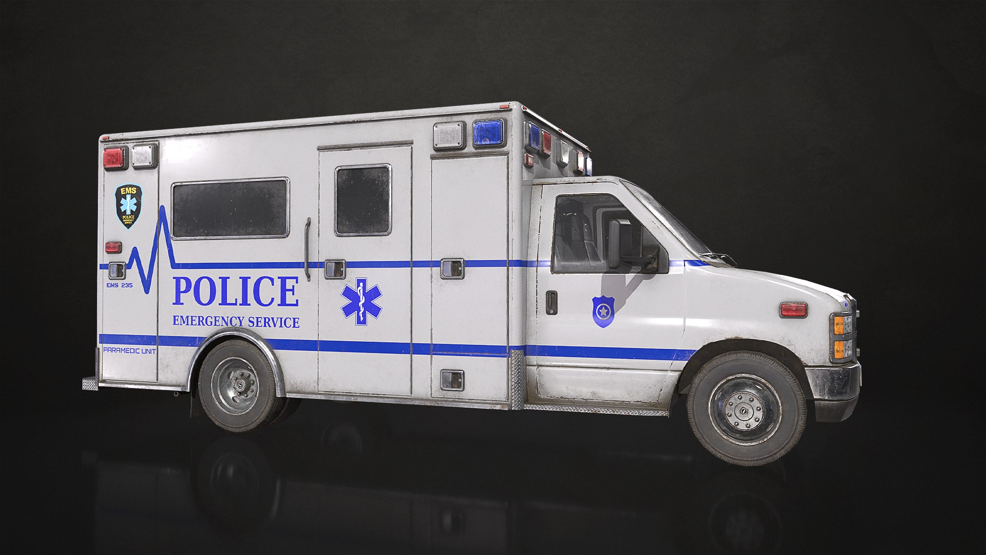 Ambulance Type 4 - Low Poly 3D Model - TurboSquid 1957044