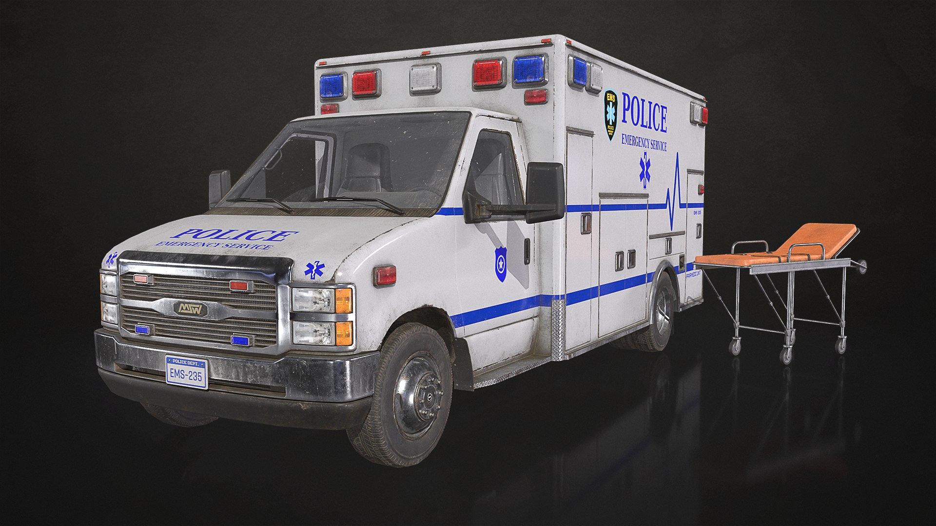 Ambulance Type 4 - Low Poly 3D Model - TurboSquid 1957044