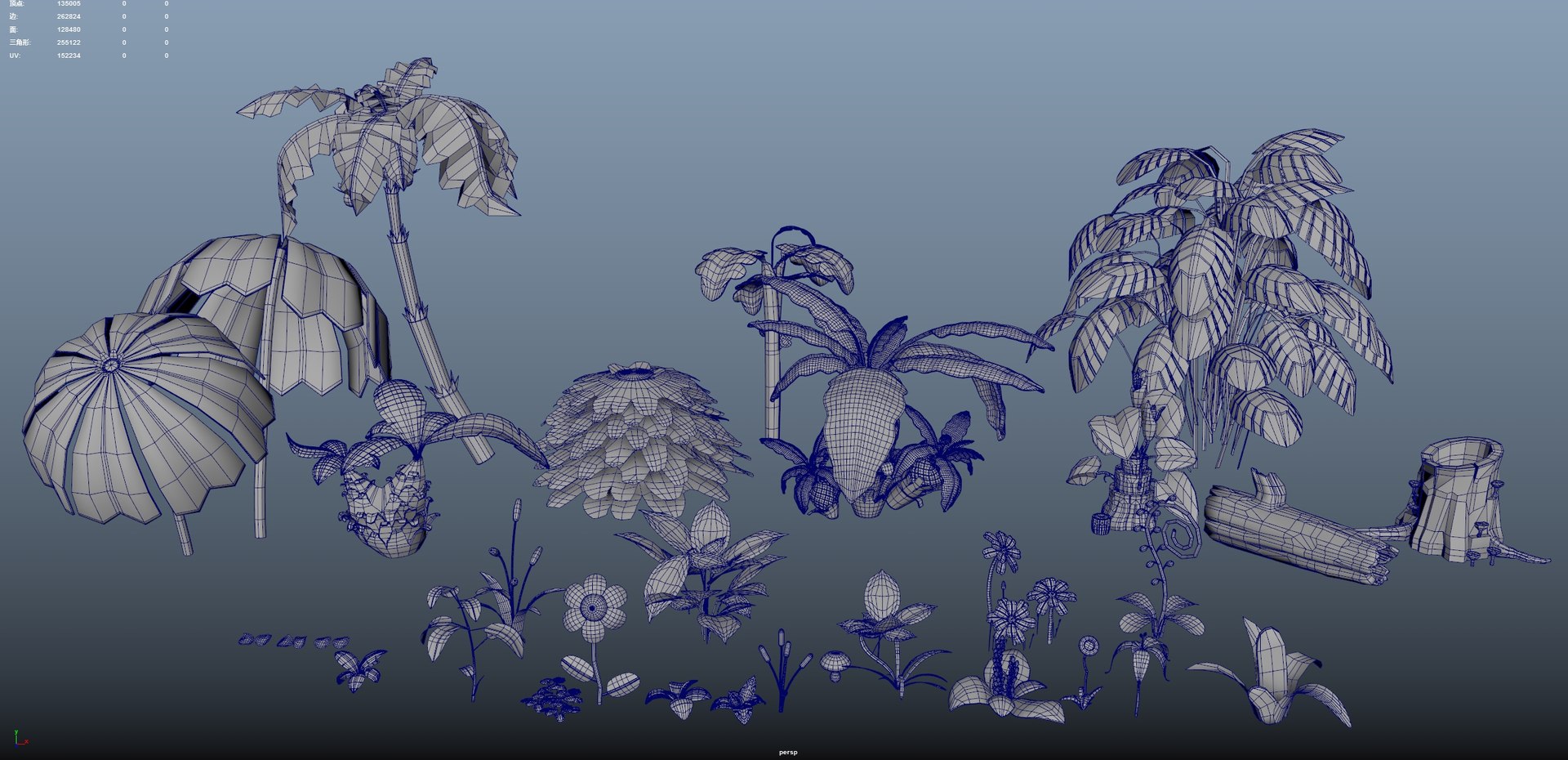 Cartoon Plant Shrub Flower 3D - TurboSquid 1516457