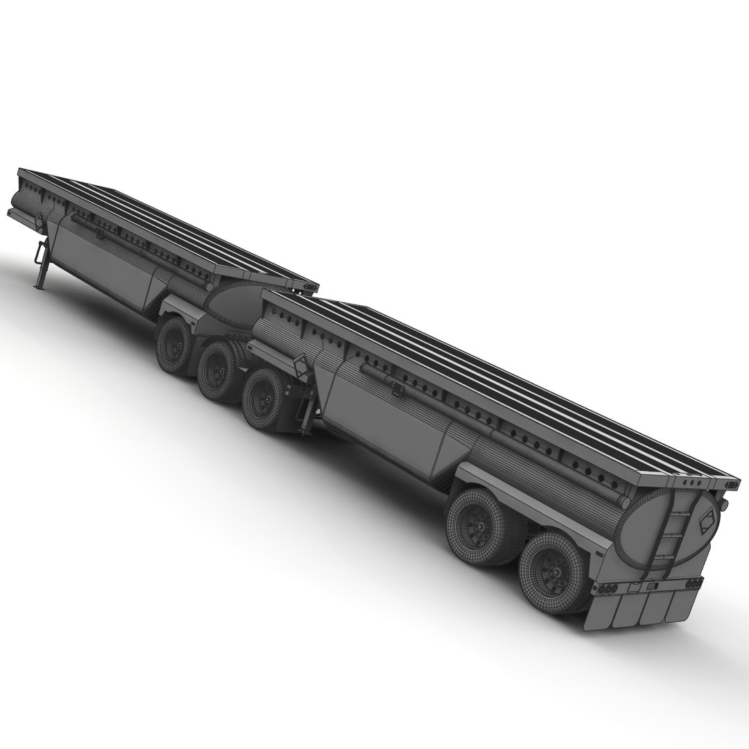 3d B-train Combo Trailers Model