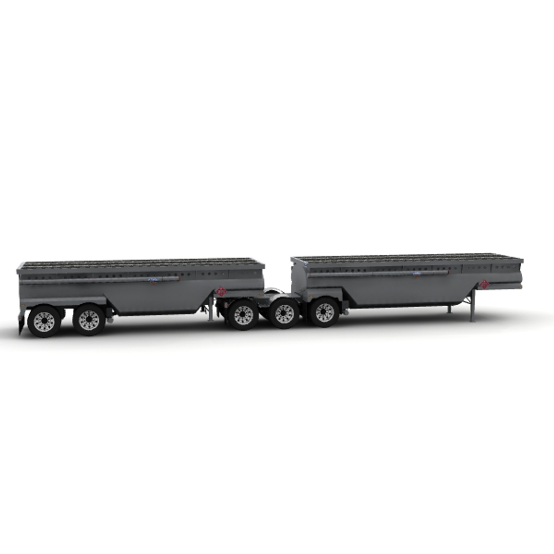 3d B-train Combo Trailers Model