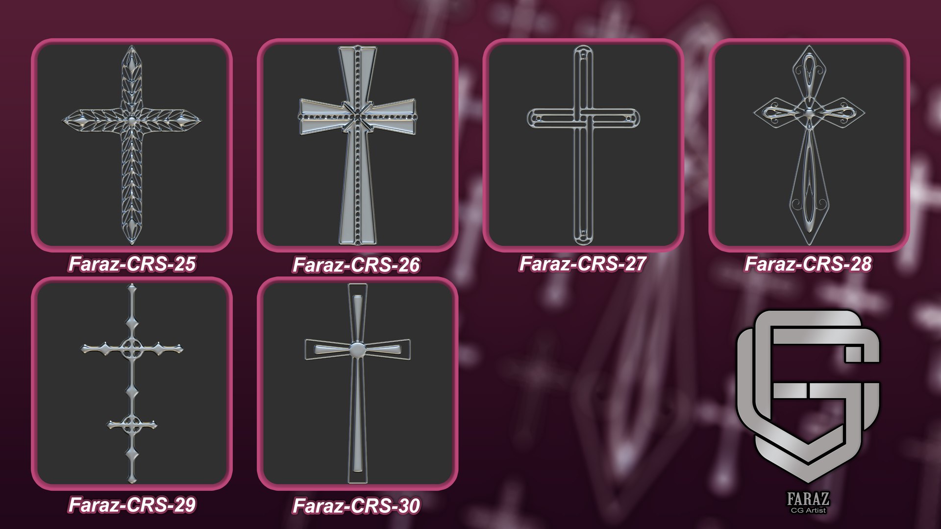 3D 30 Christian Cross 3D Model Vol 5 - TurboSquid 2242800