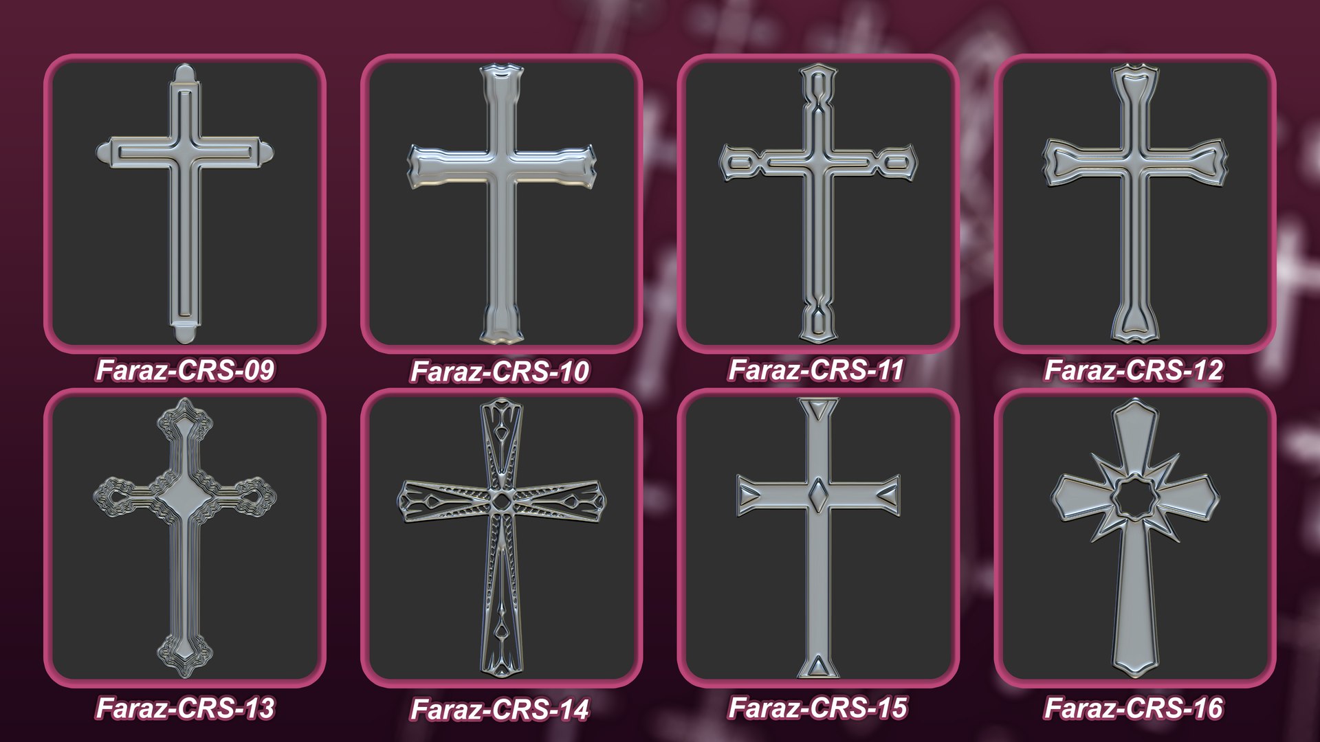 3D 30 Christian Cross 3D Model Vol 5 - TurboSquid 2242800