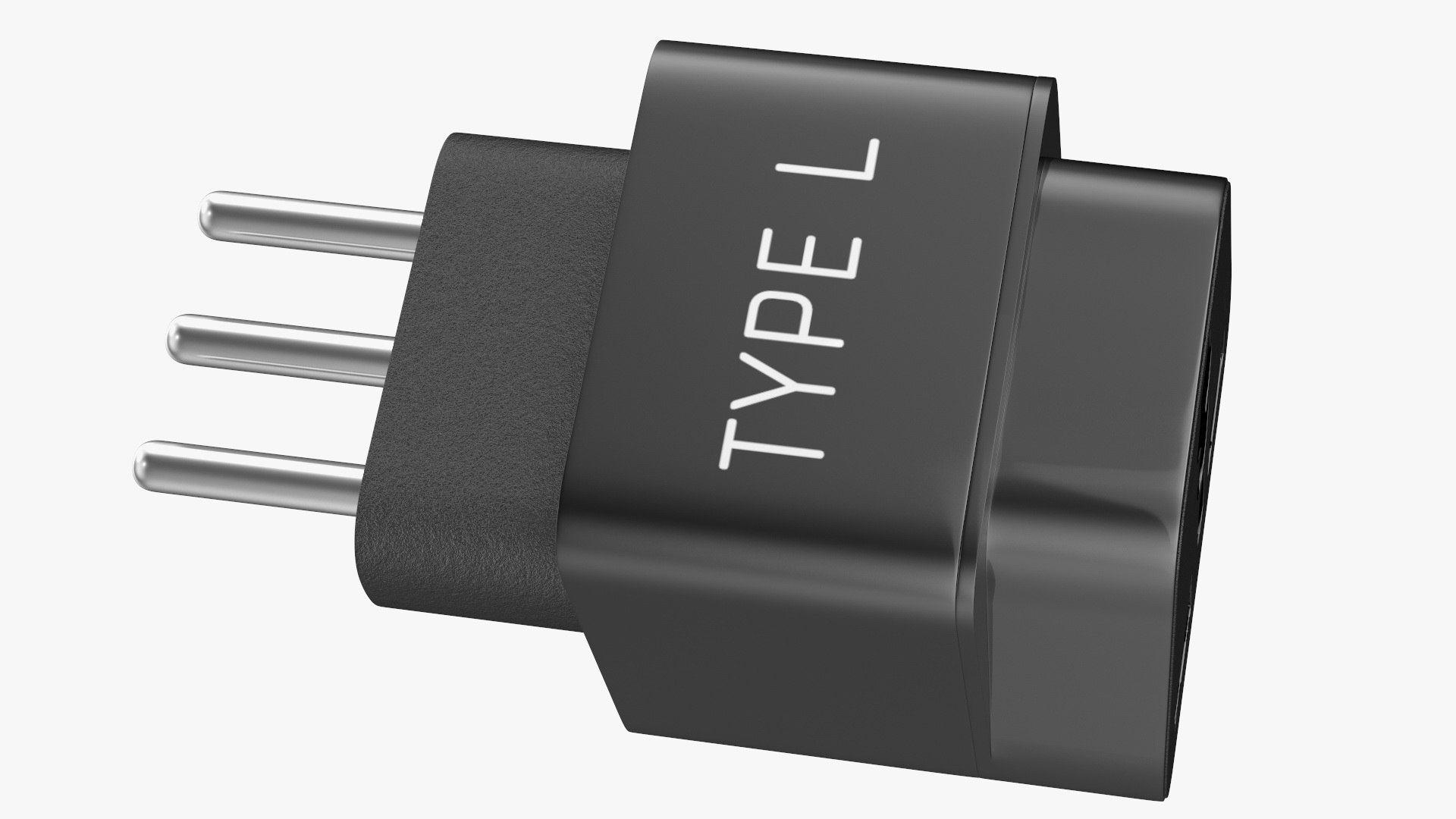 Type L Universal Plug Adapter Black Model - TurboSquid 1839181