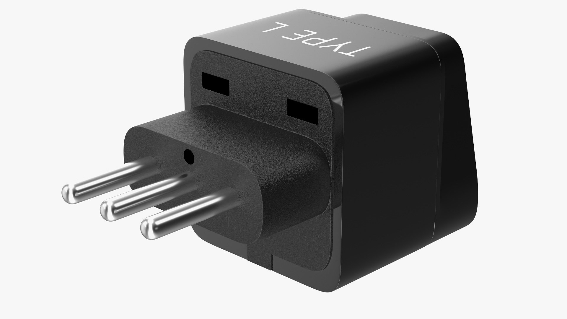 Type L Universal Plug Adapter Black Model - TurboSquid 1839181
