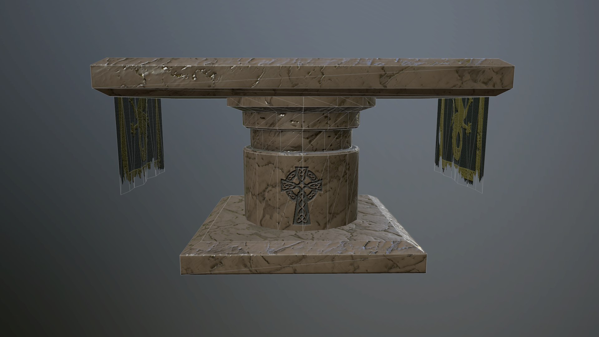 Stone table 3D model - TurboSquid 1369167