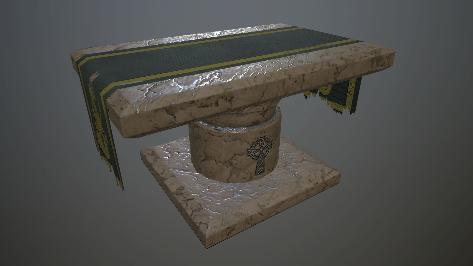 Stone table 3D model - TurboSquid 1369167