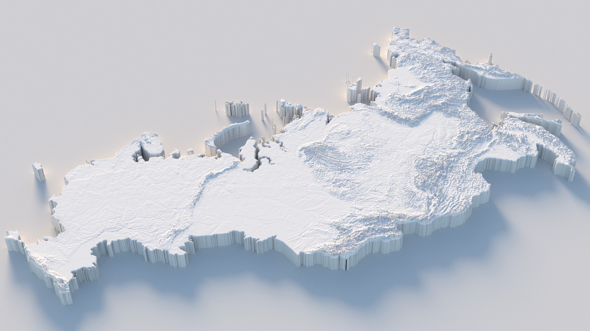 3D Model Russia Terrain Map - TurboSquid 2336691