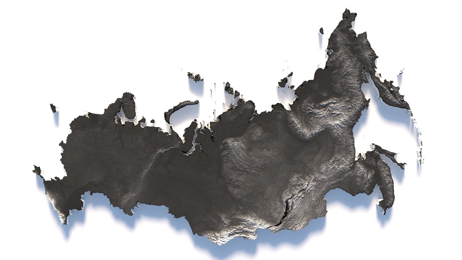 3D Model Russia Terrain Map - TurboSquid 2336691