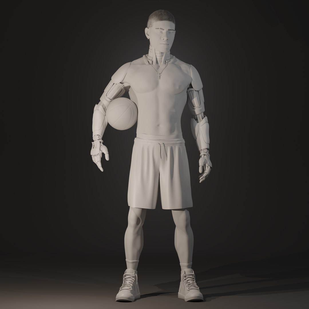 3D Cyborg Basketballer - TurboSquid 2192405