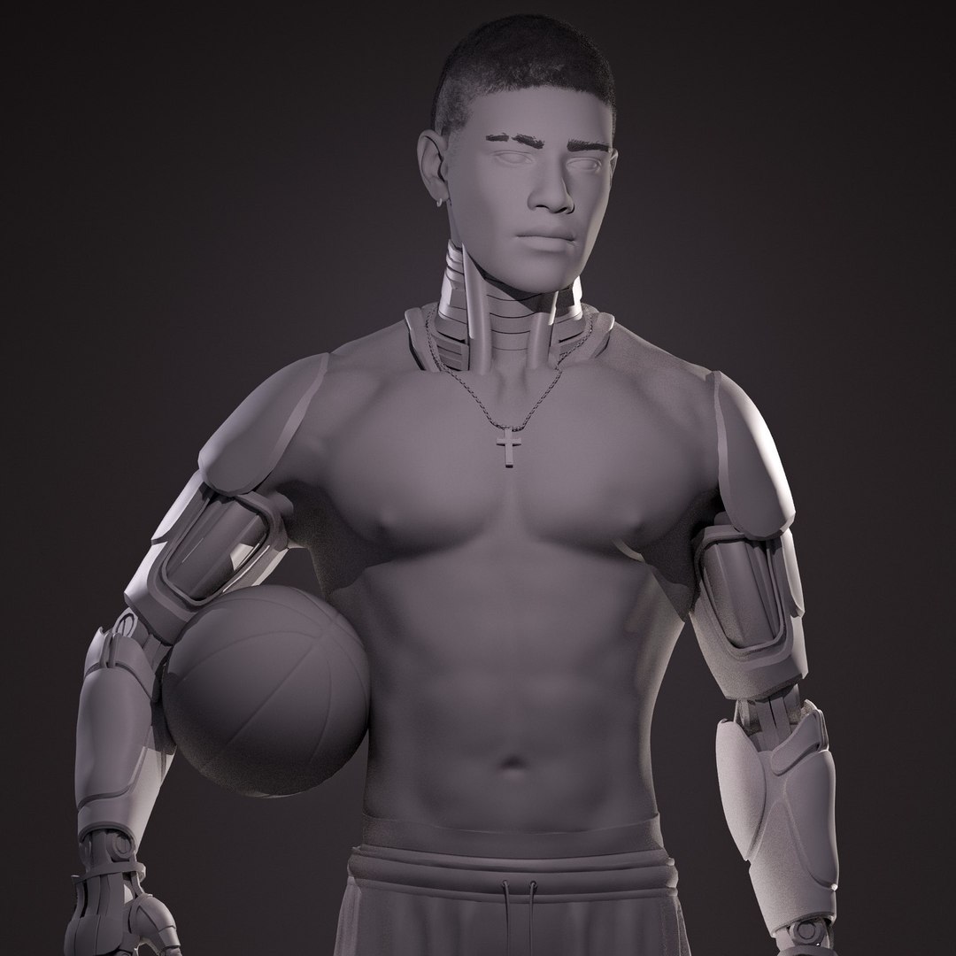 3D Cyborg Basketballer - TurboSquid 2192405