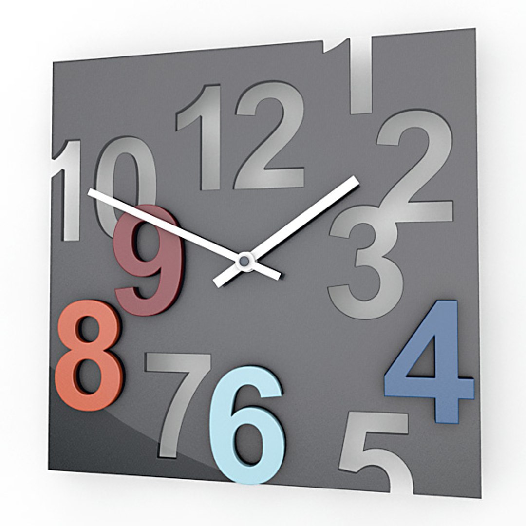 3d model analog decorative wall clock