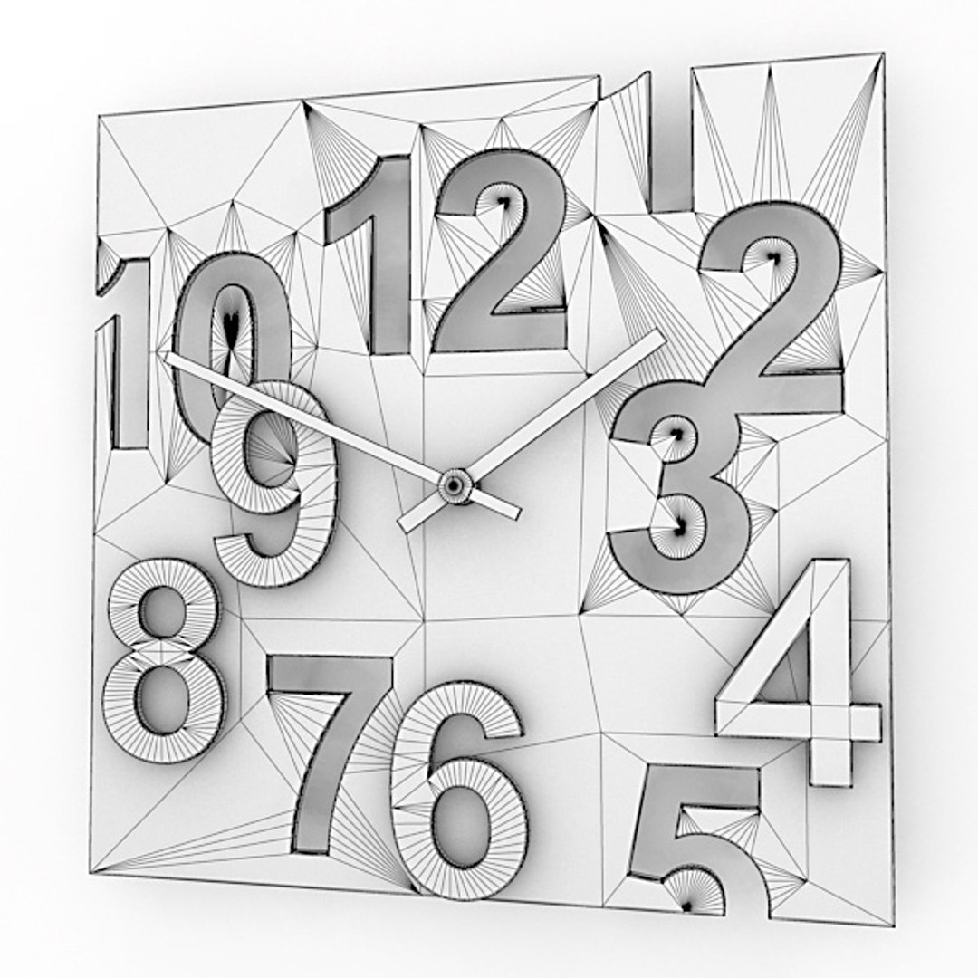3d model analog decorative wall clock
