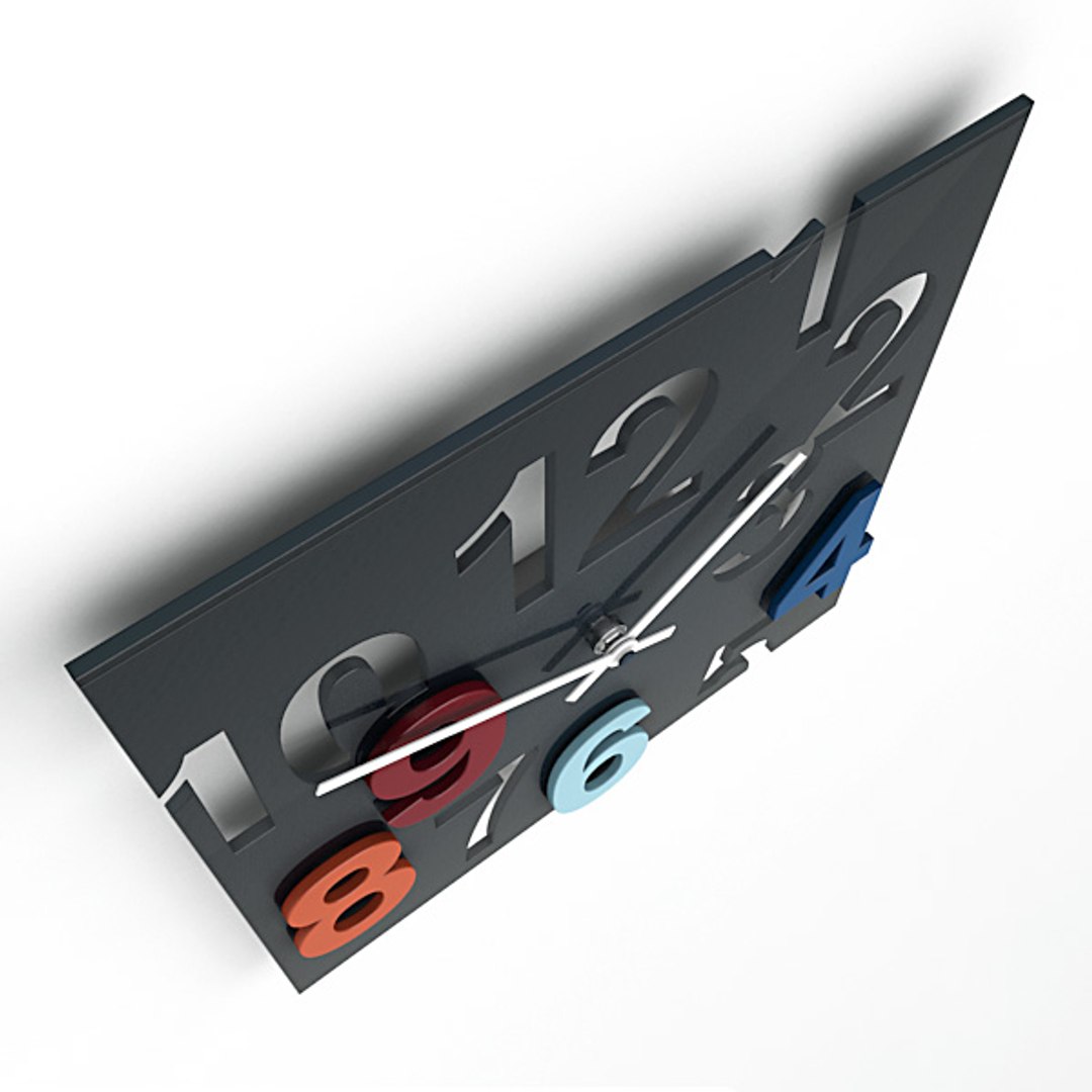 3d model analog decorative wall clock