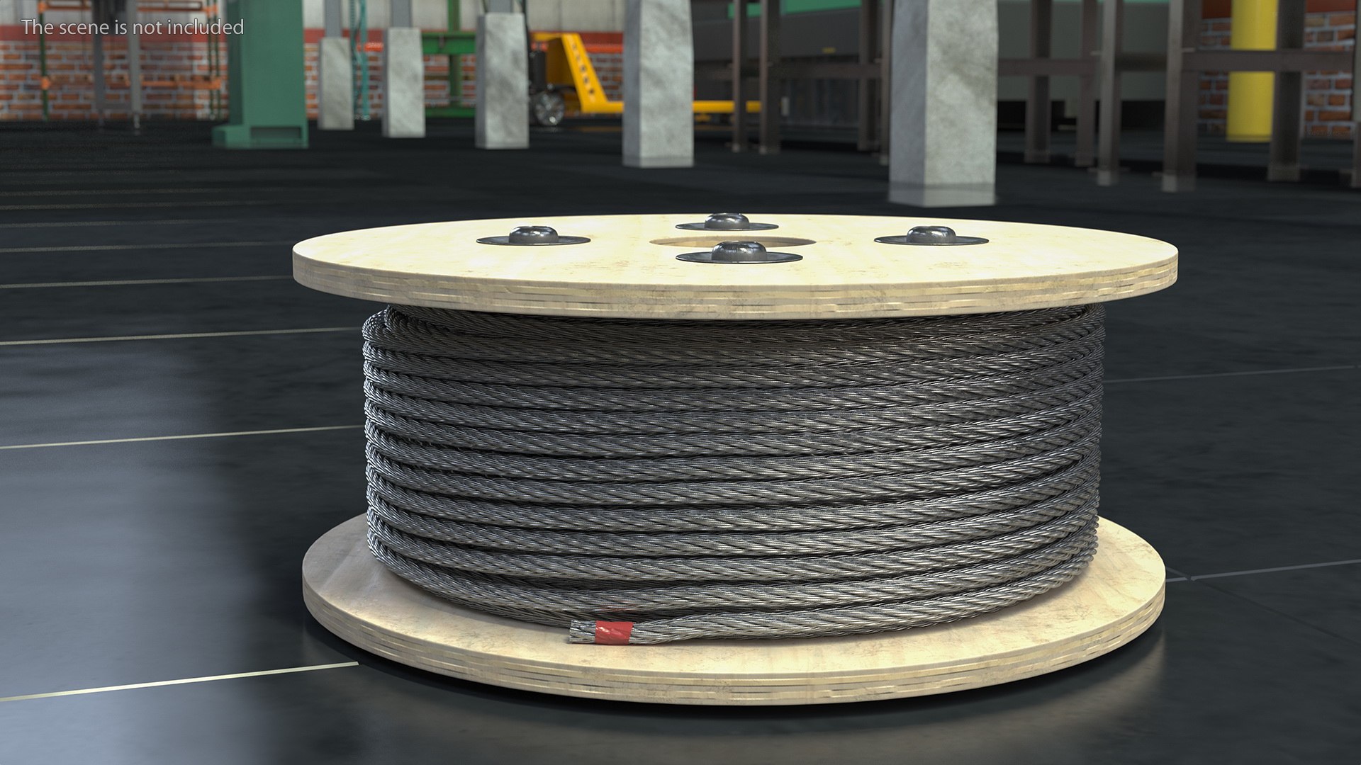 3D Srawl Warp Steel Rope Wooden Coil Model - TurboSquid 2051141