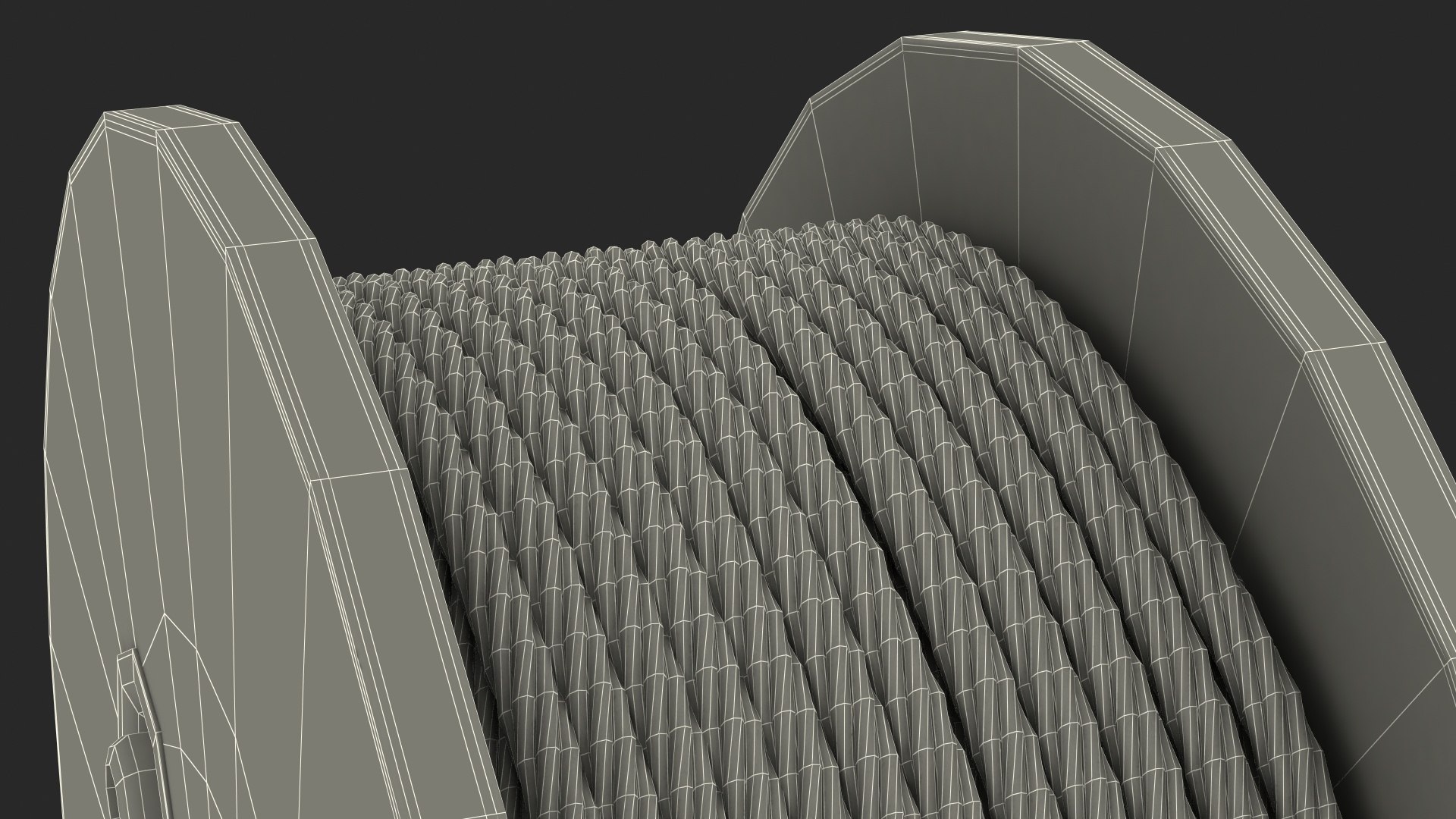 3D Srawl Warp Steel Rope Wooden Coil Model - TurboSquid 2051141