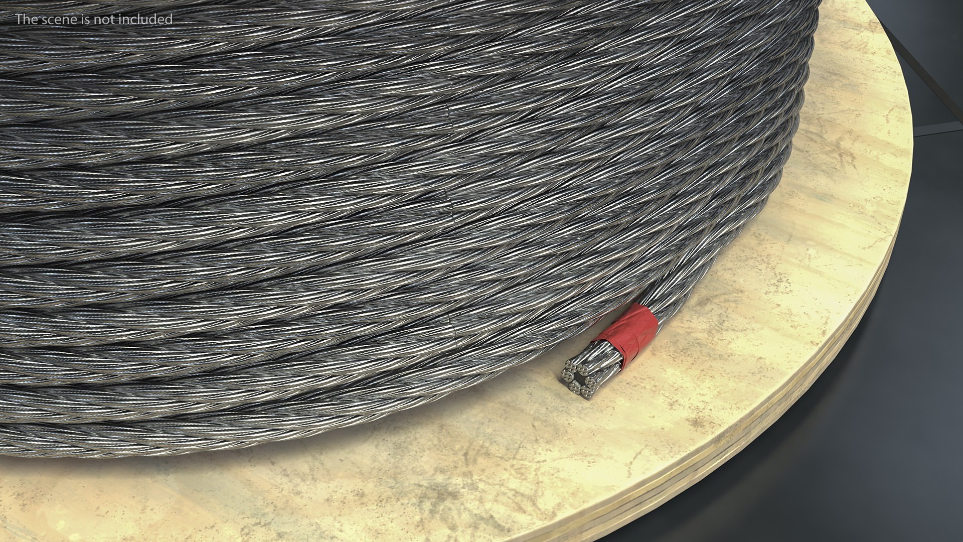 3D Srawl Warp Steel Rope Wooden Coil Model - TurboSquid 2051141