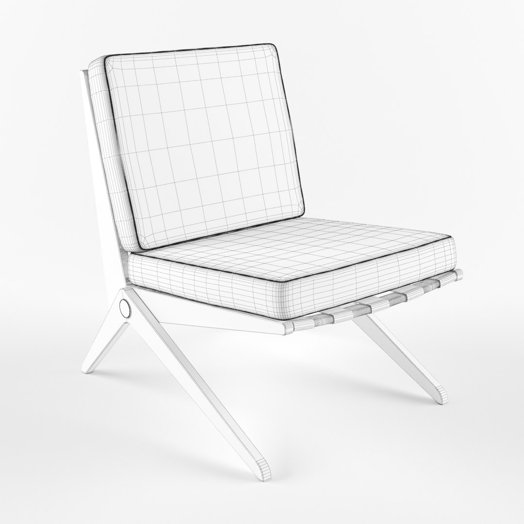 scissor chair pierre 3d model