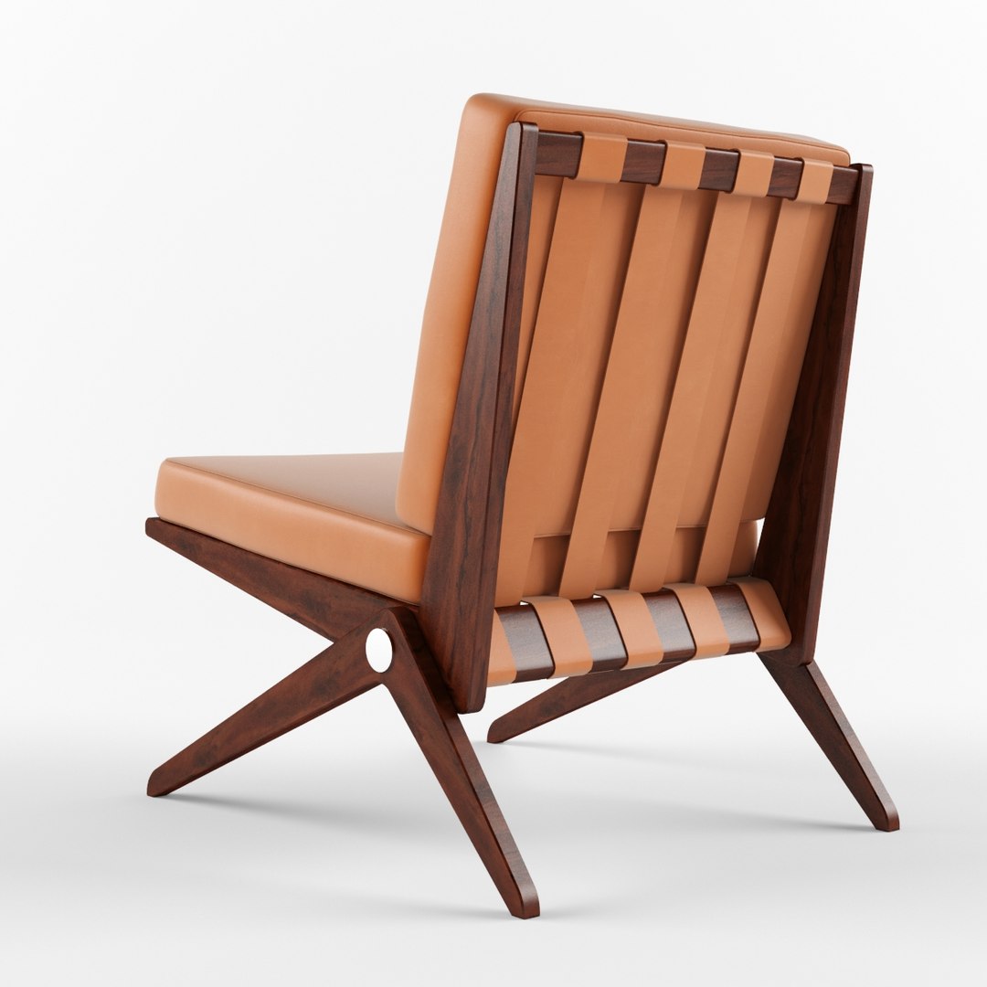 scissor chair pierre 3d model