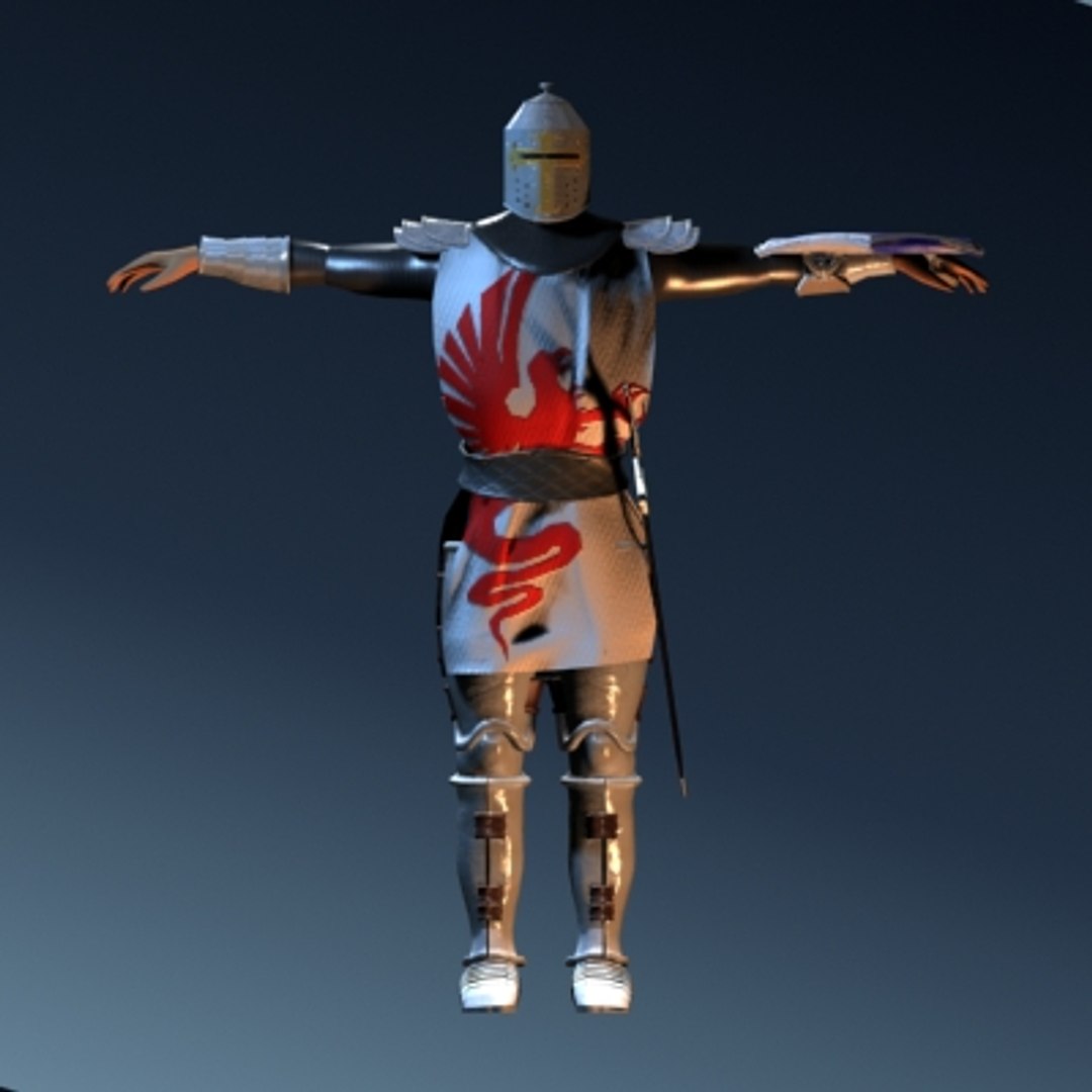 3d Knight Crusader Model