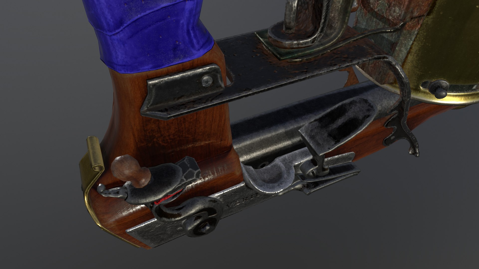 3D flintlock pistol model - TurboSquid 1616746
