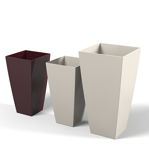 3d model of cubico floor planter