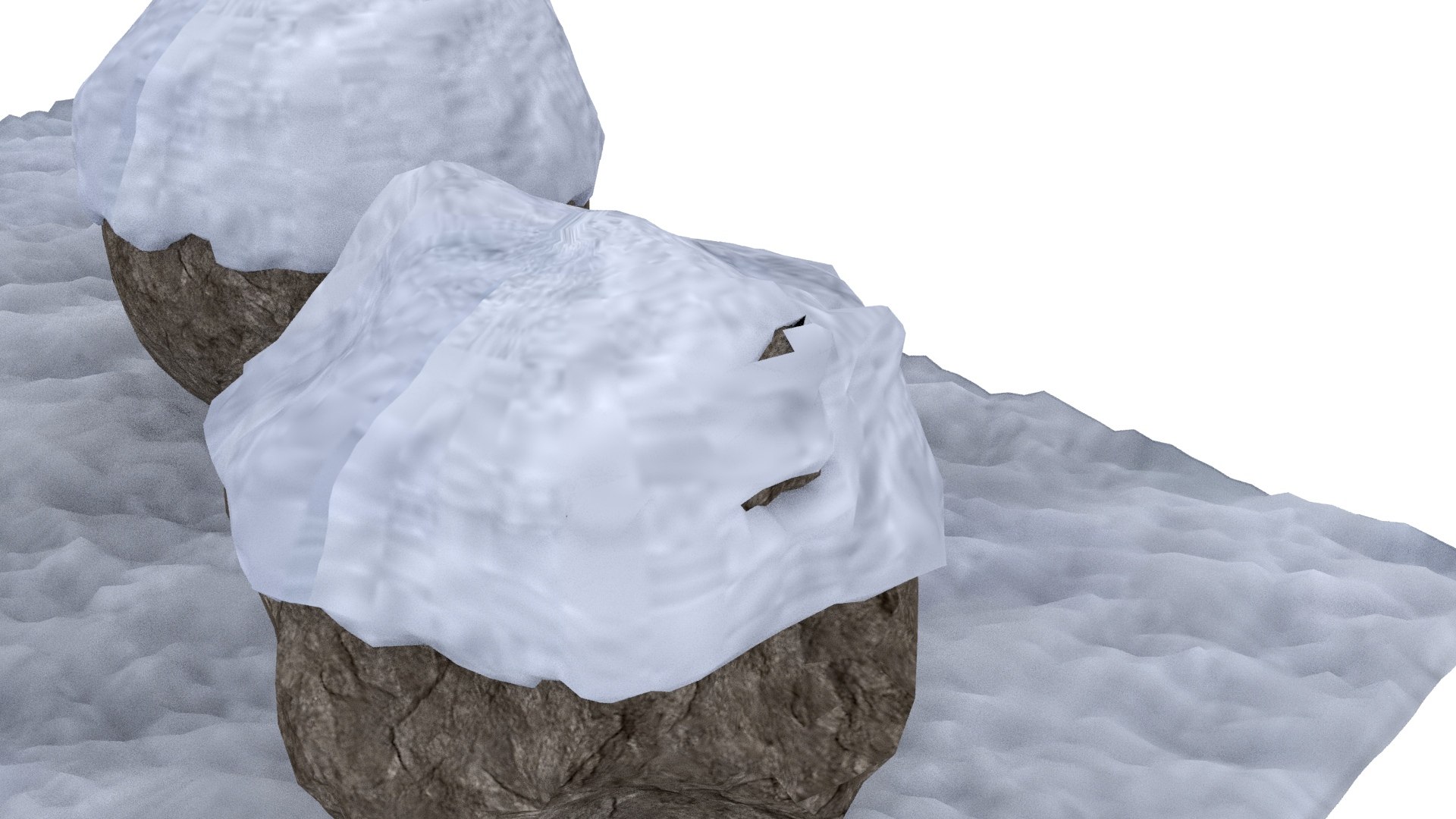 3D model snow rocks - TurboSquid 1664445