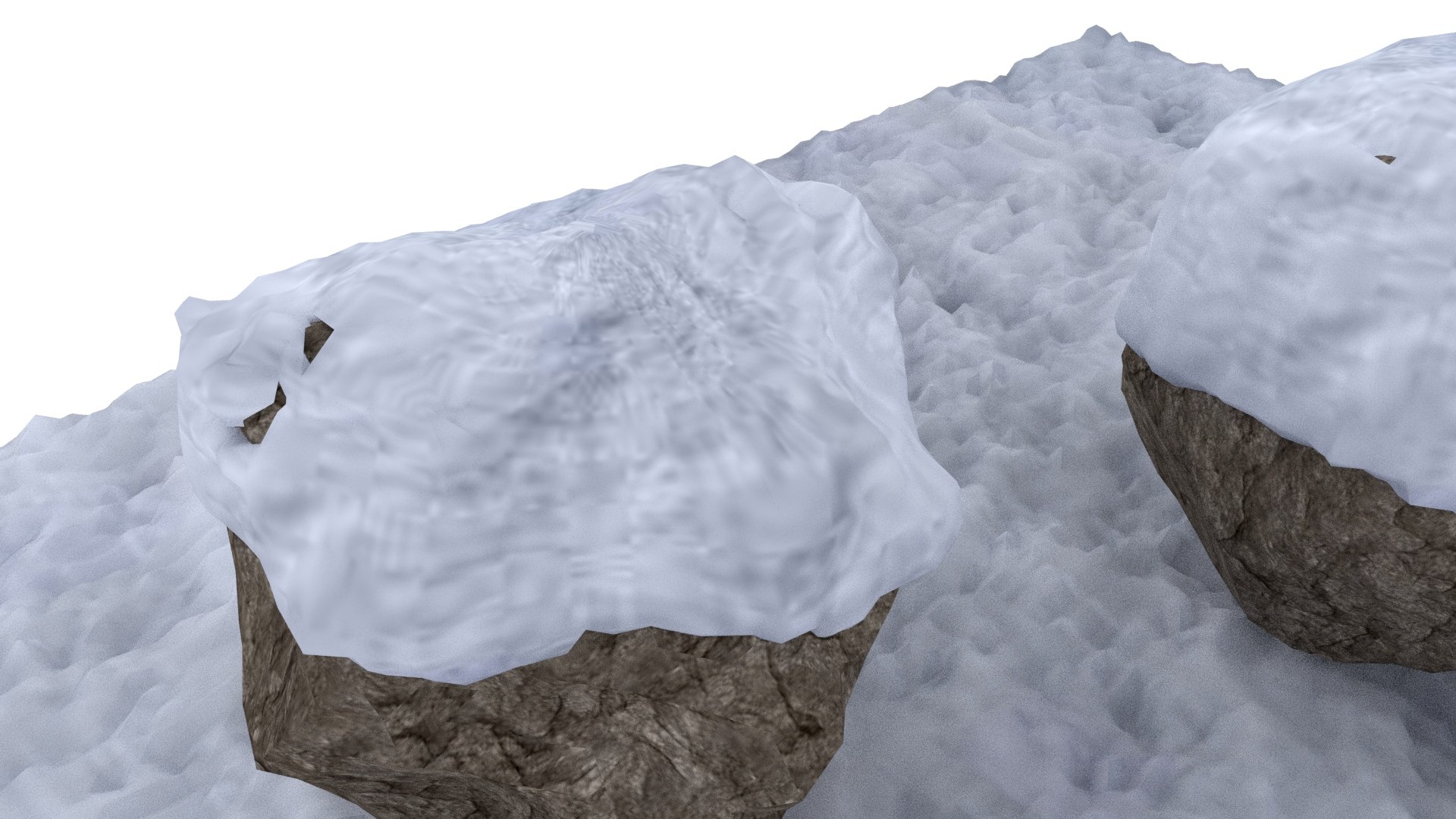 3D model snow rocks - TurboSquid 1664445