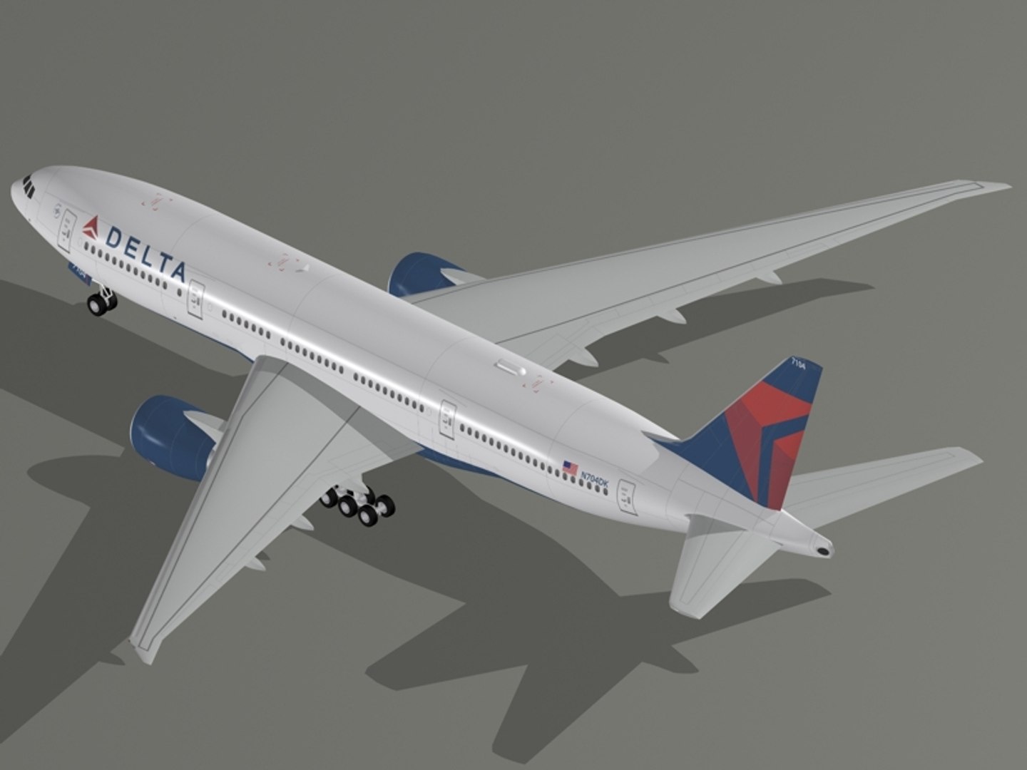 3d B 777-200 Lr Delta