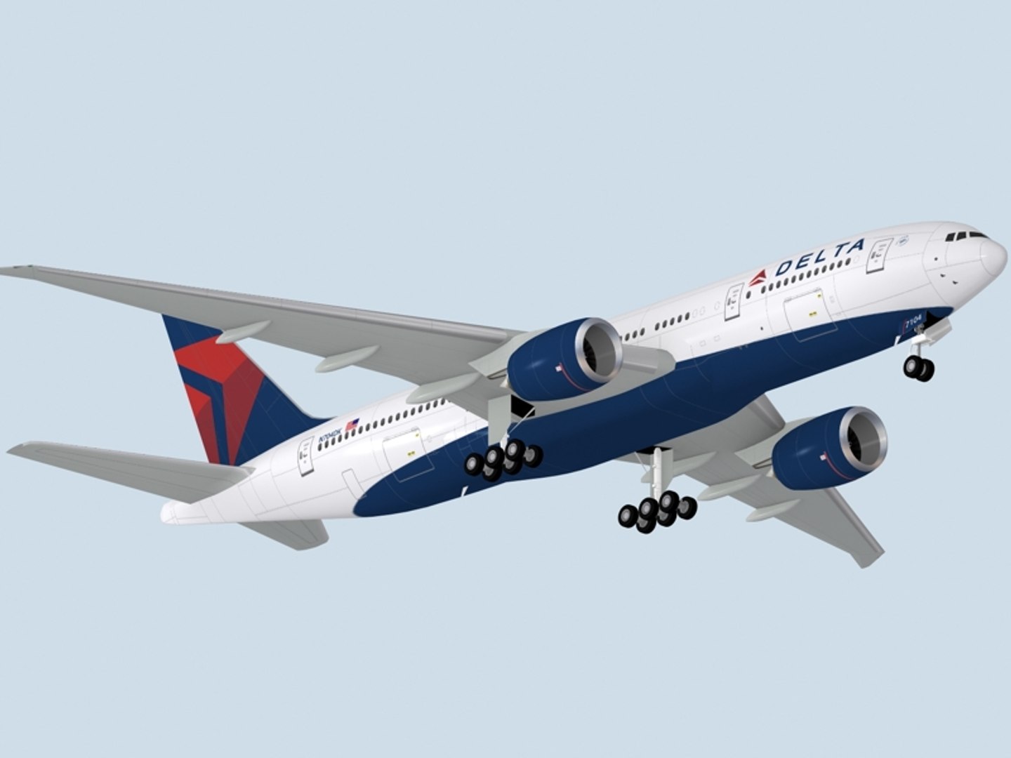 3d B 777-200 Lr Delta