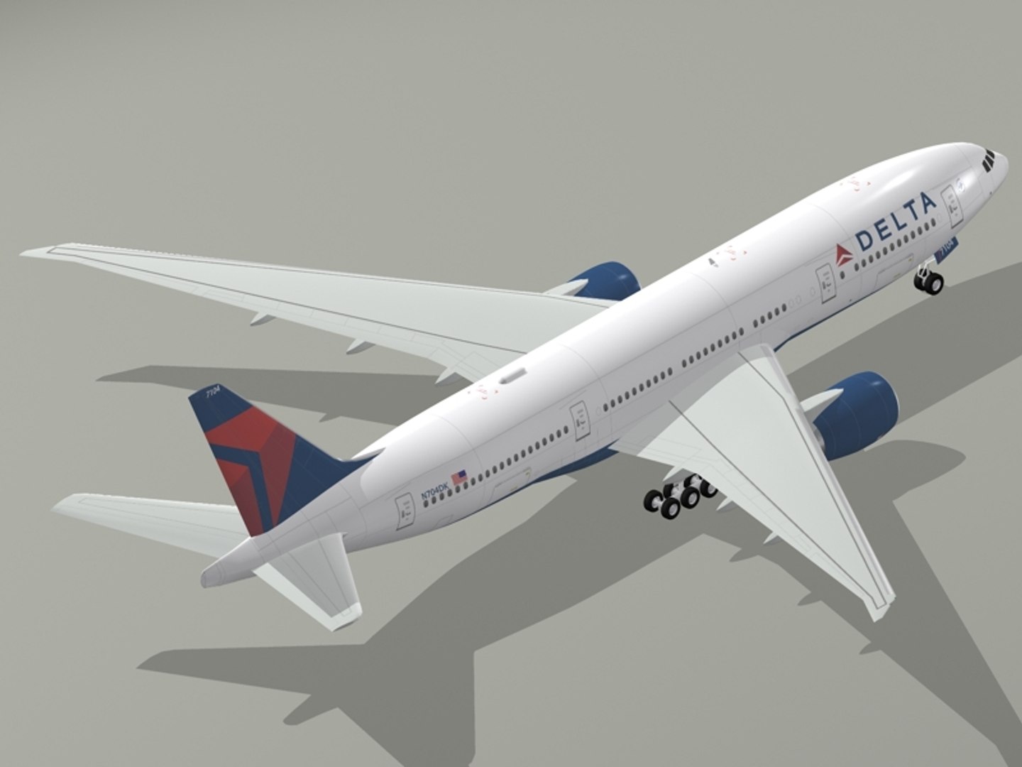 3d B 777-200 Lr Delta