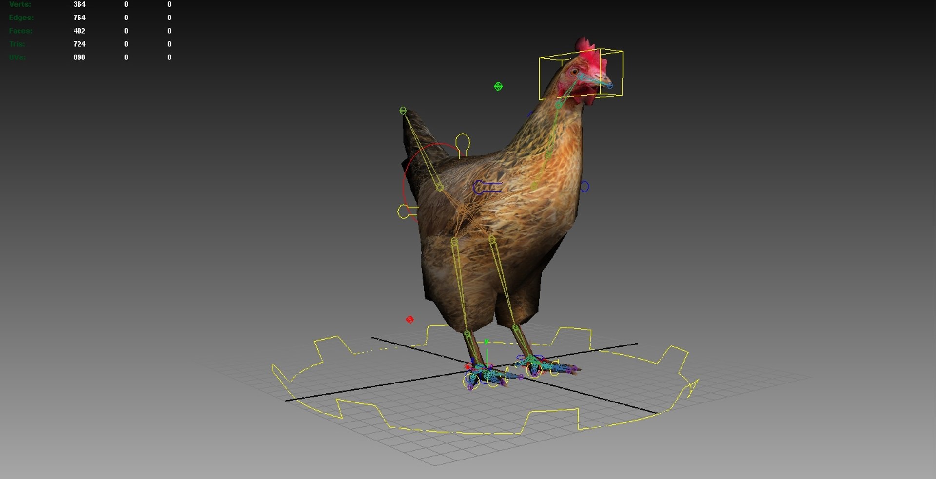 Chicken Rigged Animations 3d Model
